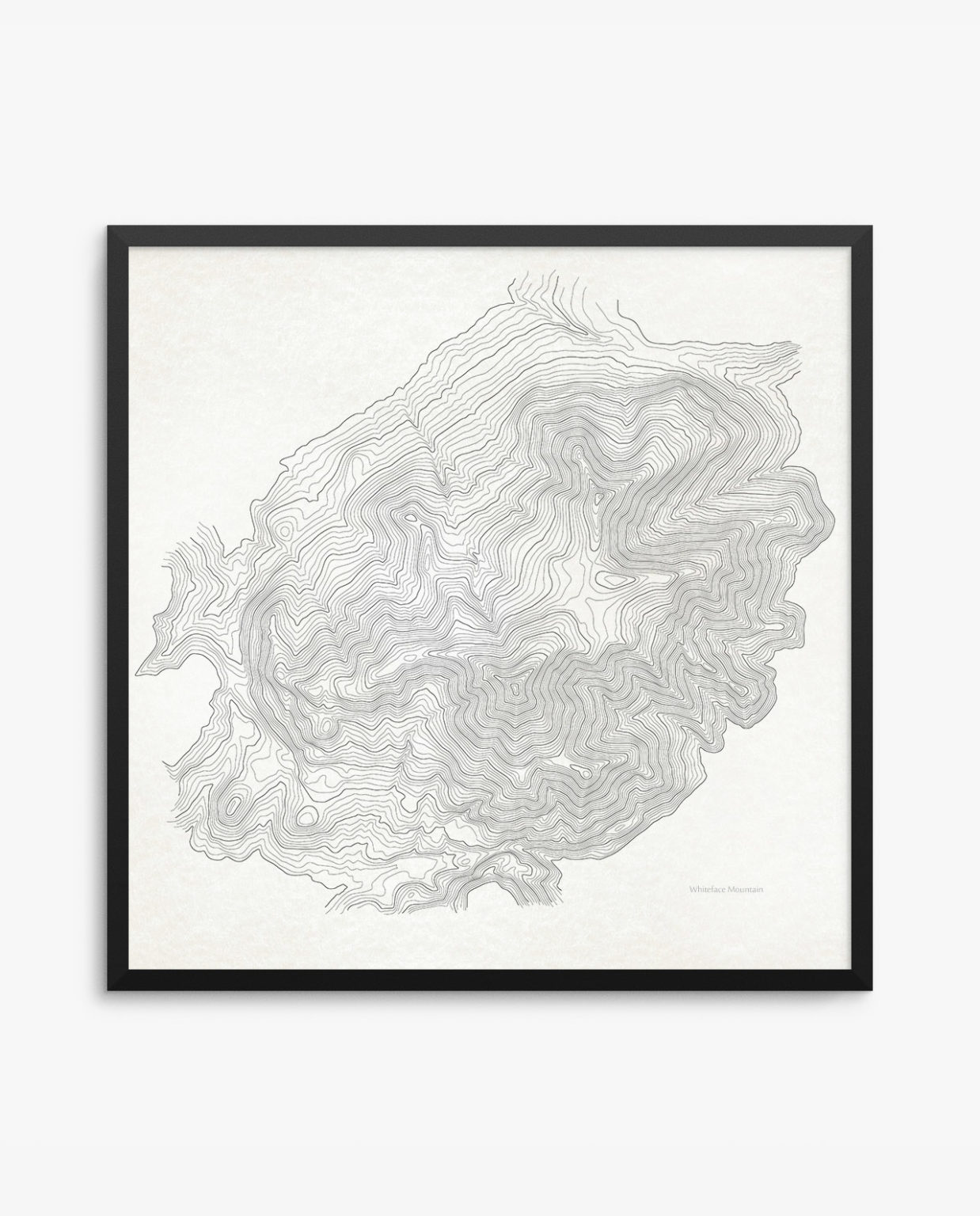 Whiteface Mountain Elevation Contours Poster – Seven Summits Art